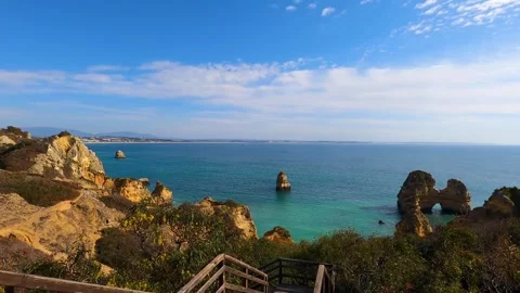 View of idyllic nature landscape with ro... | Stock Video | Pond5