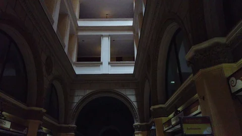 View up inside the building. View of the... | Stock Video | Pond5