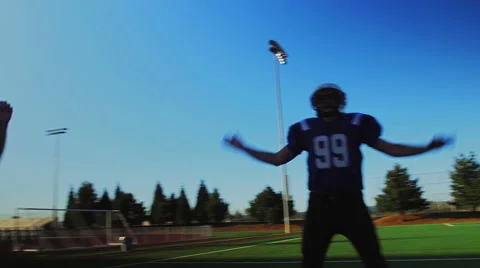 View from inside the circle of football ... | Stock Video | Pond5