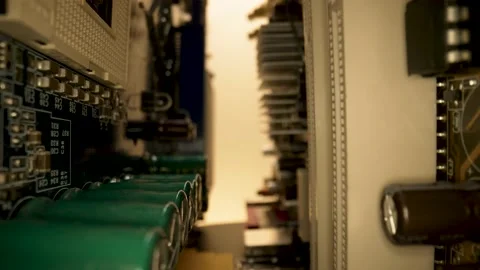 View from the inside of computer system ... | Stock Video | Pond5