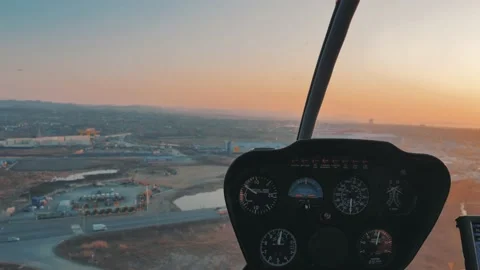 View from the inside of a helicopter thr... | Stock Video | Pond5