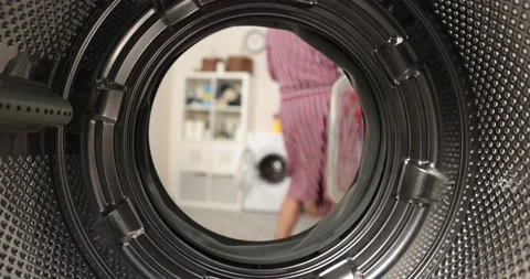View from inside a washing machine, a ma... | Stock Video | Pond5