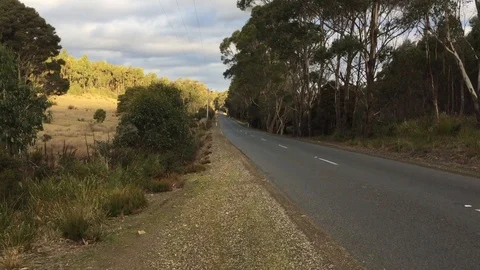 The view up an isolated bush road with a... | Stock Video | Pond5