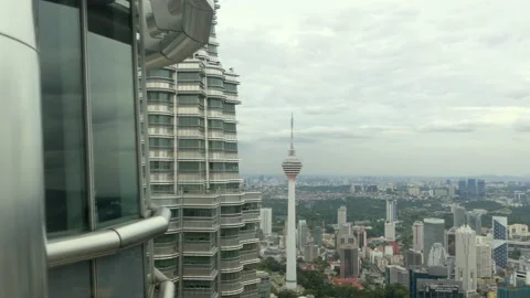 View of KL Tower from Menara Berkembar P... | Stock Video | Pond5