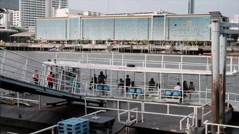 View from Klong San Pier on the Chao Ph... | Stock Video | Pond5