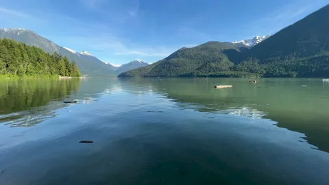 View of Lillooet Lake taken from Strawbe... | Stock Video | Pond5