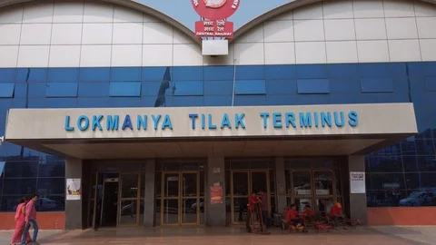 View of Lokmanya Tilak Terminus railway ... | Stock Video | Pond5