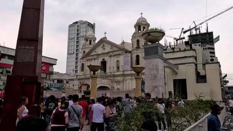 A View of Manila Philippines Quiapo Chur... | Stock Video | Pond5