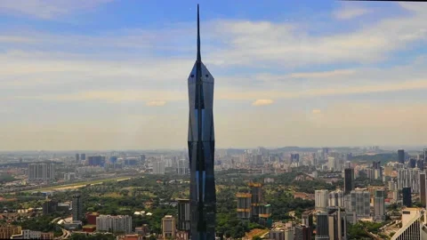 View of Merdeka 118 tower from Menara Ku... | Stock Video | Pond5