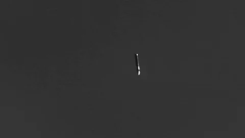 View of a missile falling in desert terr... | Stock Video | Pond5