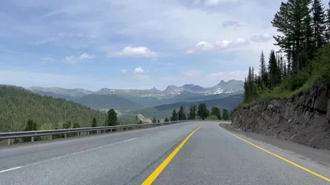 View of mountain road from side car wind... | Stock Video | Pond5