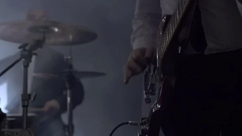 View of musical rock band performing in ... | Stock Video | Pond5