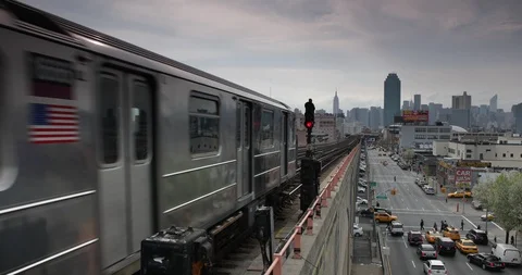 View of New York City Subway Train Arriv... | Stock Video | Pond5