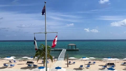 The view of the Ocean at the Rum Point R... | Stock Video | Pond5