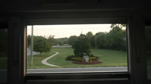 View out school bus window | Stock Video | Pond5