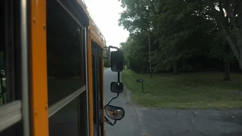 View out school bus window | Stock Video | Pond5