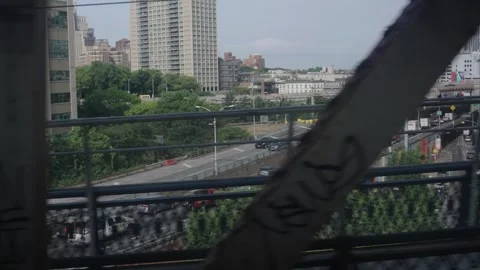 View out of the window of a Manhattan-bo... | Stock Video | Pond5