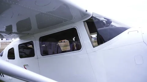 View From The Outside Of A Cessna Plane ... | Stock Video | Pond5