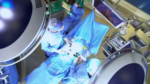 View overhead of Laparoscopic surgical t... | Stock Video | Pond5