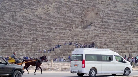 View of a part of the great pyramid of G... | Stock Video | Pond5