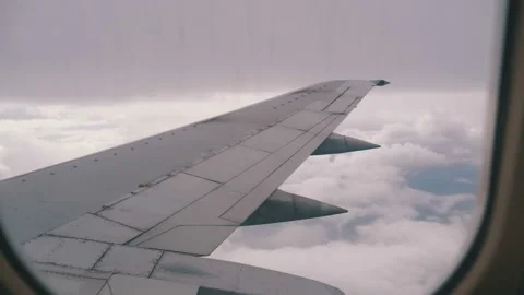 View from the Passenger Airplane Window ... | Stock Video | Pond5