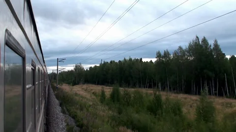 View from the passenger train window. | Stock Video | Pond5