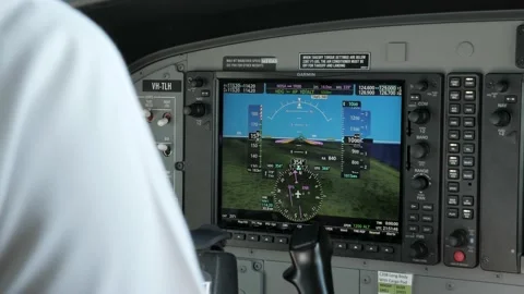 View of pilot and modern control panel w... | Stock Video | Pond5