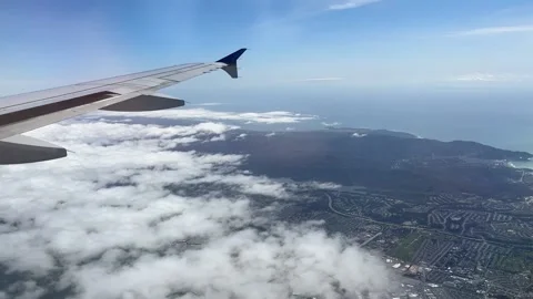 View From Plane of Fog Rolling Over San ... | Stock Video | Pond5