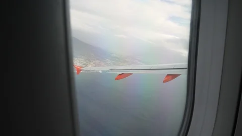 View from the plane window on Vesuvius a... | Stock Video | Pond5