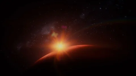 View Onto Planet Mars, Reveal Shot | Stock Video | Pond5