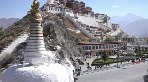 View at the Potala. The royal palace and... | Stock Video | Pond5