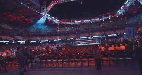 View of the Principality Stadium at WWE ... | Stock Video | Pond5
