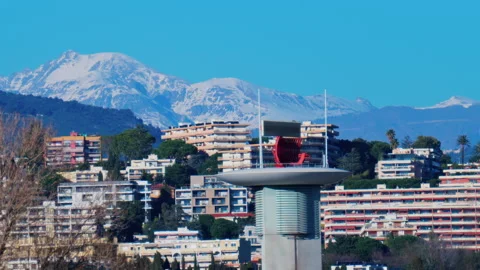 View of the radar antenna at Nice airpor... | Stock Video | Pond5