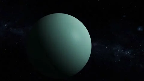 View realistic 3d Uranus planet with sta... | Stock Video | Pond5