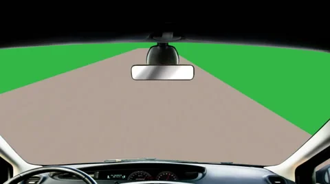View of Road, from Inside Car, Animation... | Stock Video | Pond5