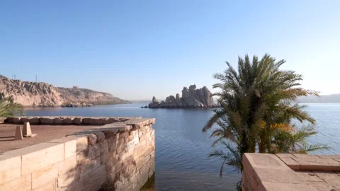 View of rocks in the Nile river from Phi... | Stock Video | Pond5