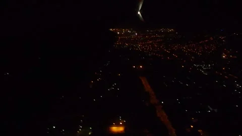 View of Senegal at night, from an Tui ai... | Stock Video | Pond5