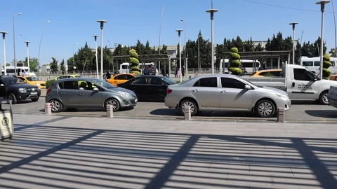 View from side of City road traffic jam.... | Stock Video | Pond5