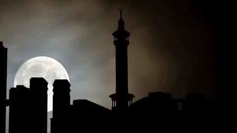View of Skyline from Great Mosque of Mec... | Stock Video | Pond5