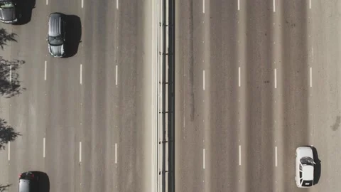 View from the top to the highway. 4K aer... | Stock Video | Pond5