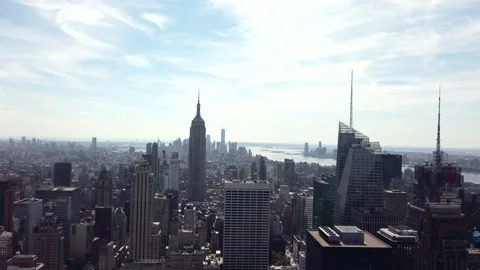 View from top on New York City buildings | Stock Video | Pond5