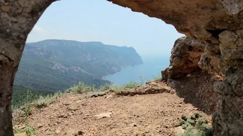 View towards Cape Aya of Crimean Peninsu... | Stock Video | Pond5