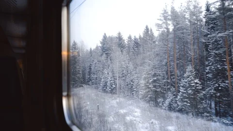 Train Window Snow Stock Video Footage | Royalty Free Train Window Snow ...