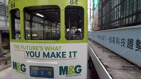 View from tram, back view vehicle shot, ... | Stock Video | Pond5