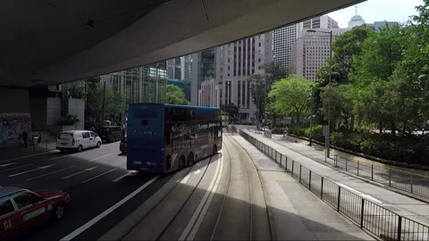View from tram, back view vehicle shot, ... | Stock Video | Pond5