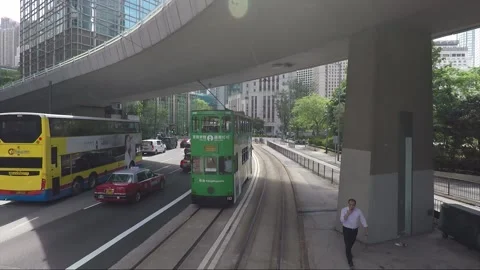 View from tram, back view vehicle shot, ... | Stock Video | Pond5