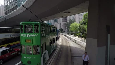 View from tram, back view vehicle shot, ... | Stock Video | Pond5