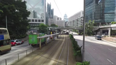 View from tram, back view vehicle shot, ... | Stock Video | Pond5