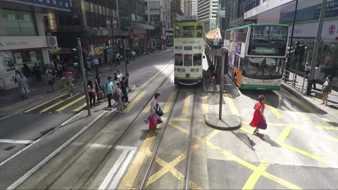 View from tram, back view vehicle shot, ... | Stock Video | Pond5