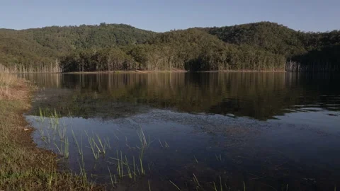 View from Western Boat Ramp on Hinze Dam... | Stock Video | Pond5